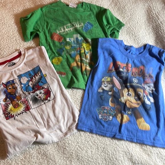 Lego | Shirts & Tops | Paw Patrol And Lego Movie Set Boys Xs 4 Assorted ...